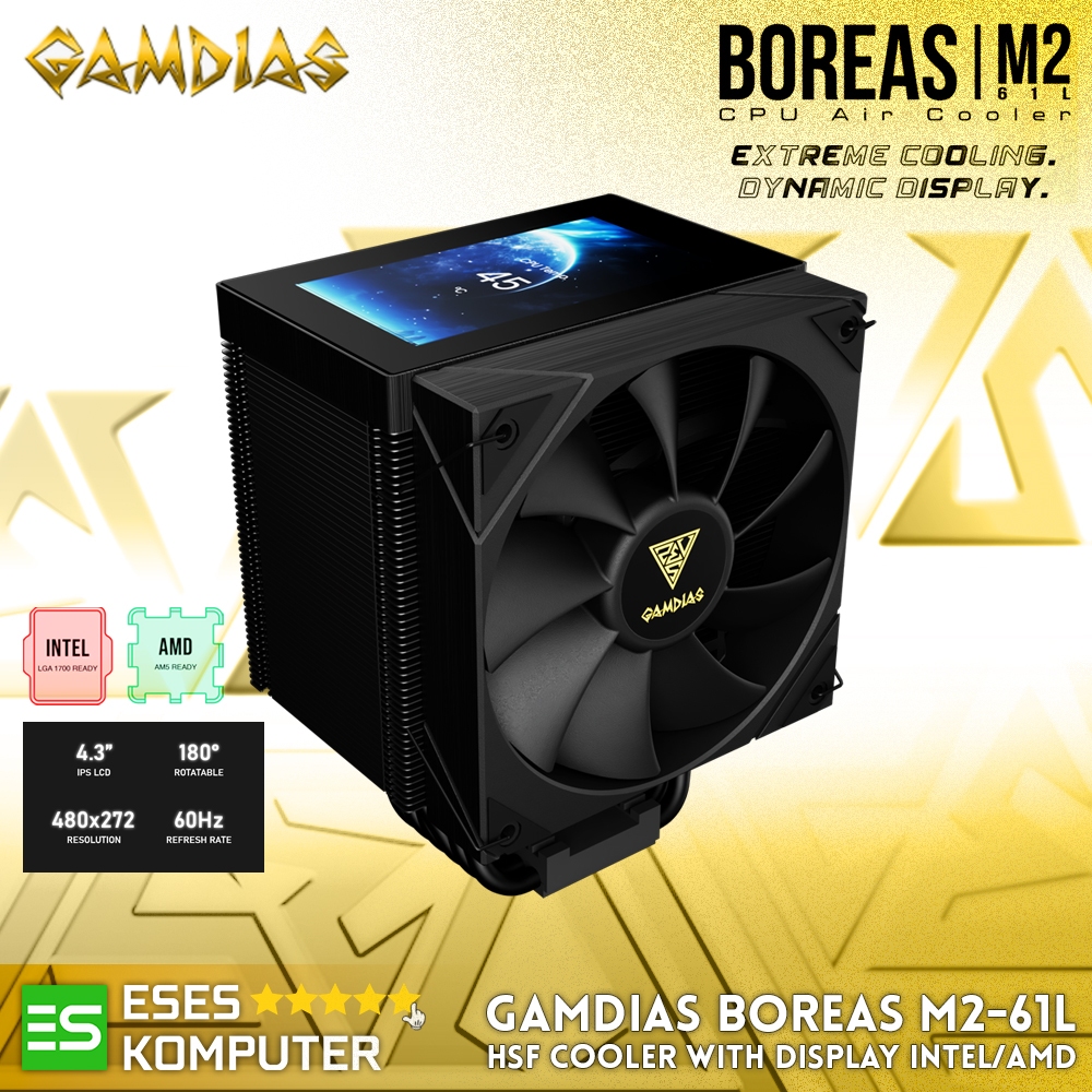 Jual HSF GAMDIAS BOREAS M2-61L Dynamic LCD Display | Air CPU Cooler ...