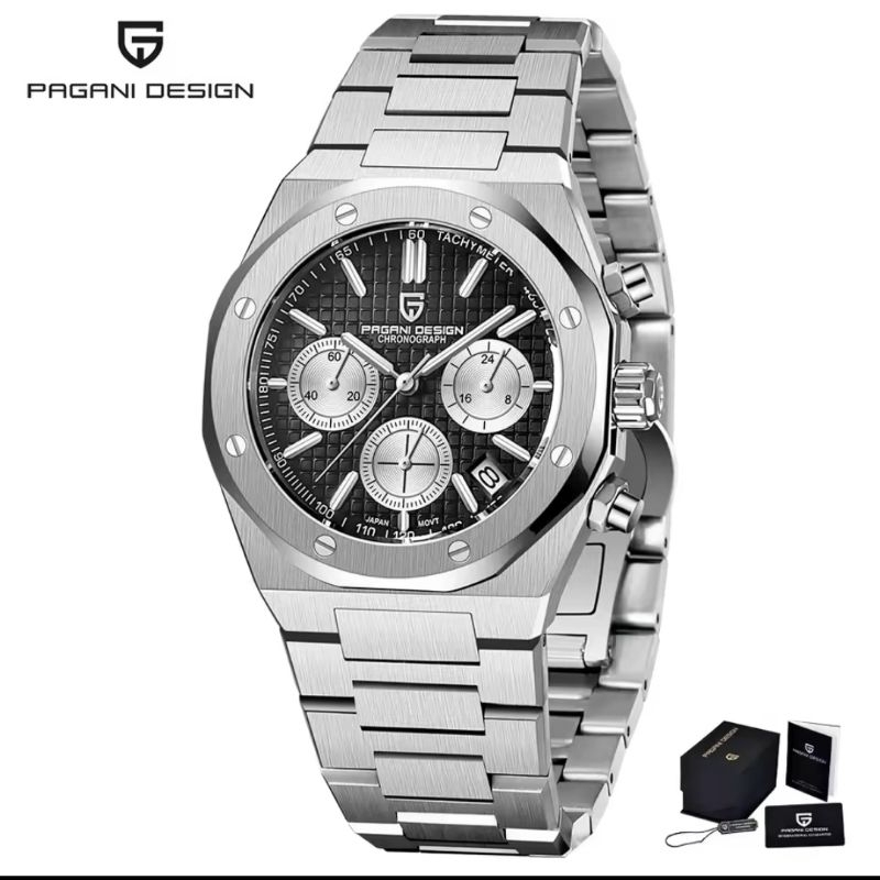 Jual NEW PAGANI DESIGN BLACK TEKSTUR DIAL AP SAFIR GLASS + AR COATING ...