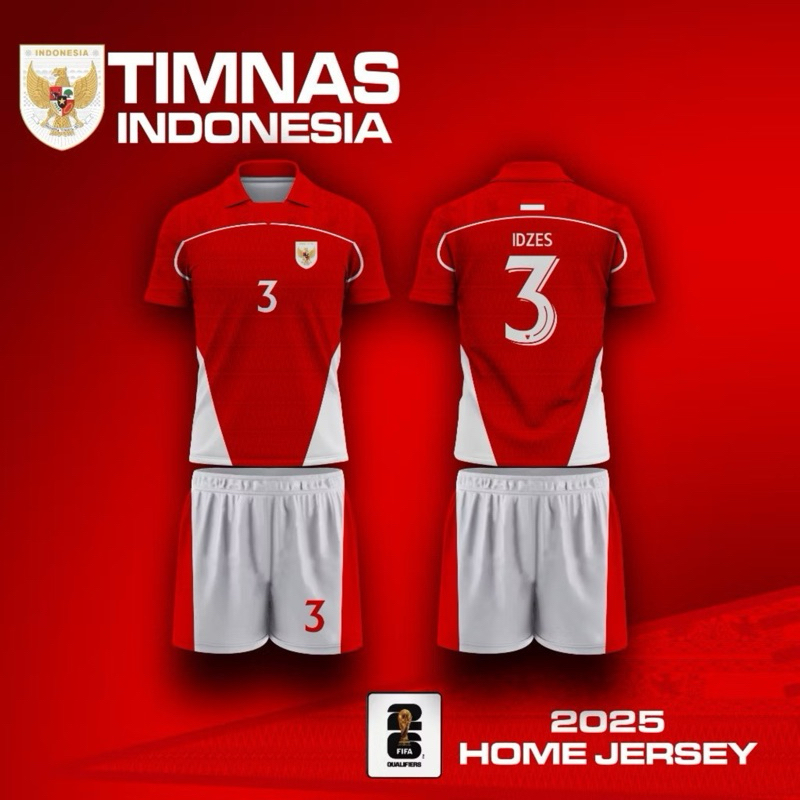 Jual Jersey Baju Bola Timnas indonesia 2024/2025 TERBARU FREENICKNAME DAN Nomer SIZE DEWASA ...