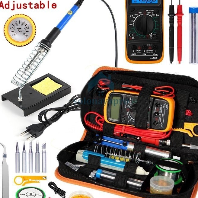 Jual KP8 Set Solder Listrik Lengkap dengan Multimeter Iron Tool Kit 22V 6WSolder Listrik ...