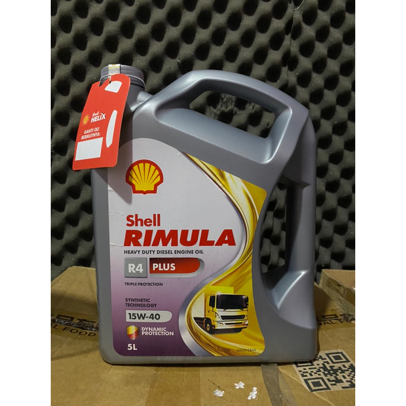Jual Oli SHELL RIMULA R4 PLUS (5L) 15W-40 DIESEL // shell rimula plus ...