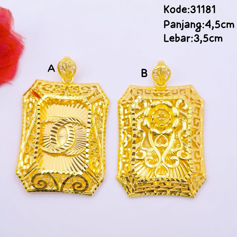 Jual liontin cc gold 24k model besar kd 31181 | Shopee Indonesia
