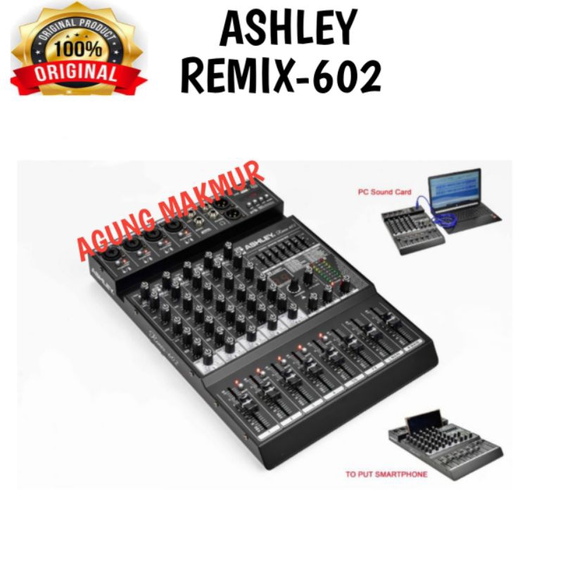 Jual mixer ashley remix 602 6 channel original pc sound sound card - Mixer Ashley Remix-602 ...