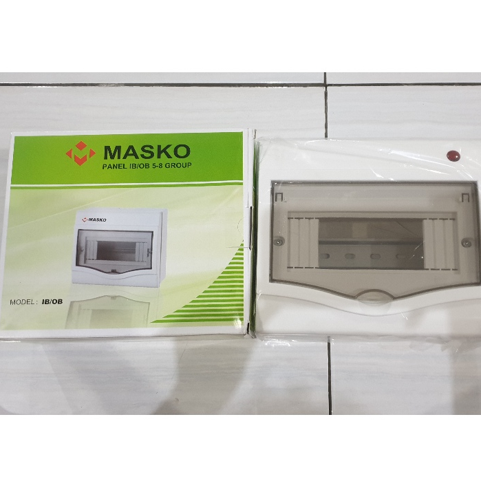Jual MASKO - BOX MCB IB/OB PANEL 8 GROUP+LAMPU (9808L) | Shopee Indonesia