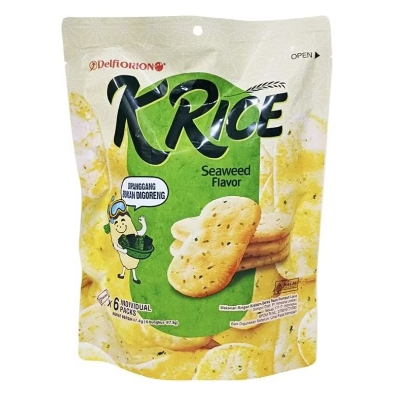 Jual Delfi Orion K Rice Crackers Beras Rumput Laut Pouch Snak Makanan ...