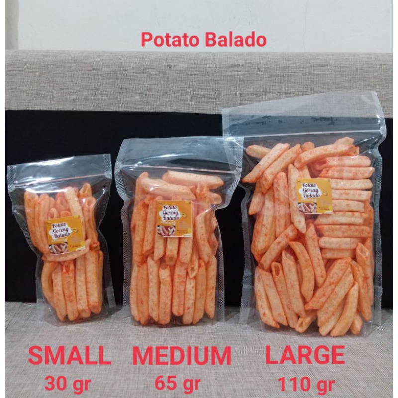 Jual Potato Goreng Balado MR Snack jajanan kemasan ziplock | Shopee ...