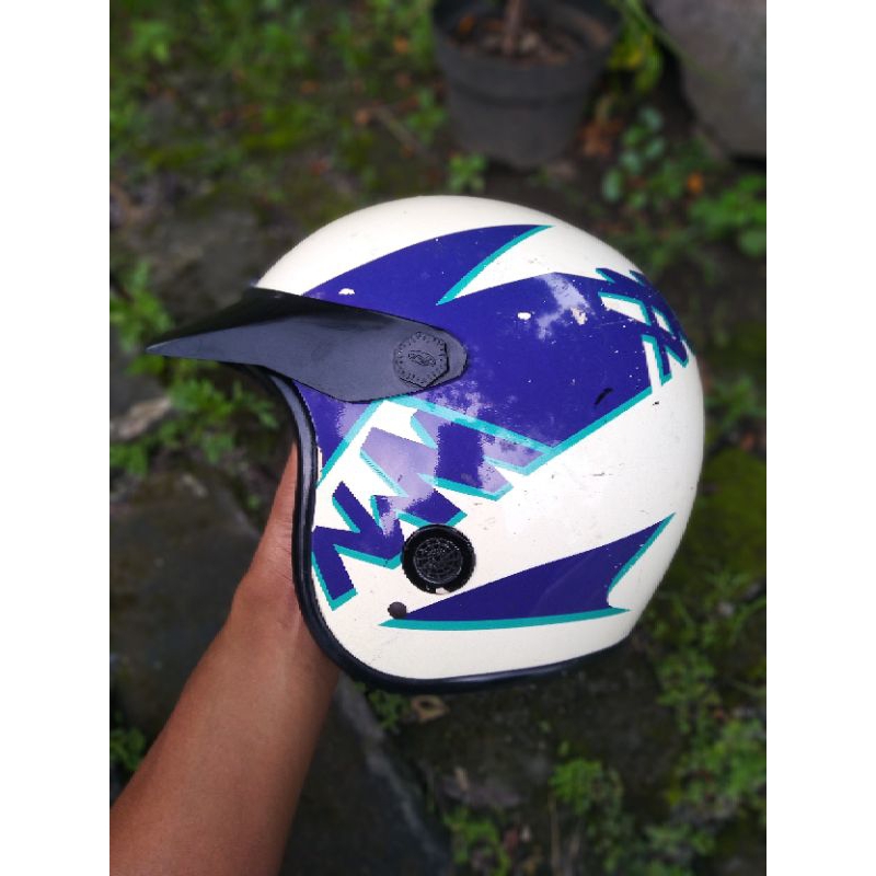 Jual HELM JADUL YAMAHA RX KING PUTIH UNGU + BIAYA ADMIN SHOPEE 12% ...