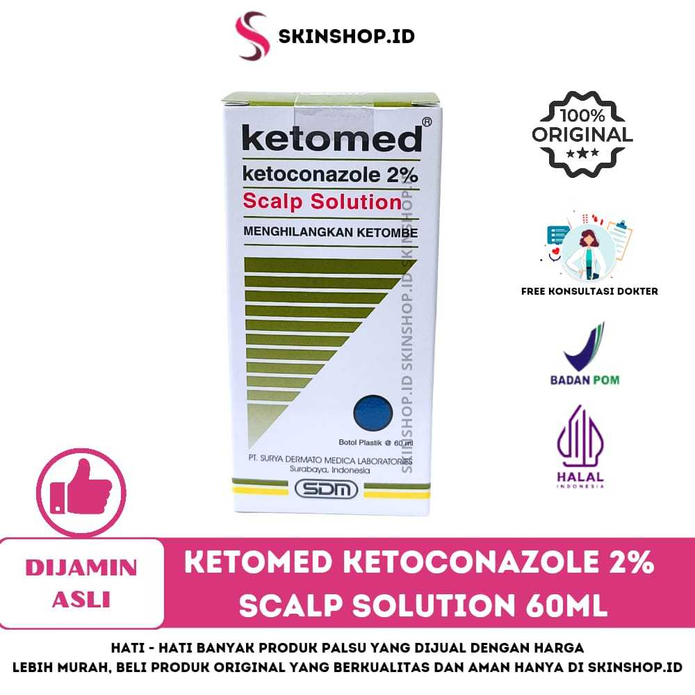 Jual KETOMED Ketoconazole 2% Scalp Solution 60ml Shampoo Infeksi Jamur ...