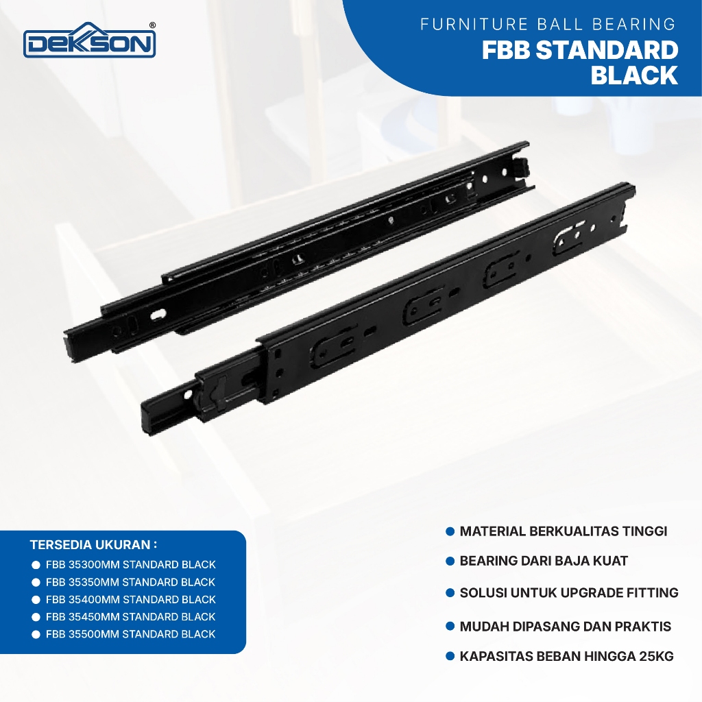 Jual DEKKSON REL LACI FBB 35300MM STANDARD BLACK | Shopee Indonesia