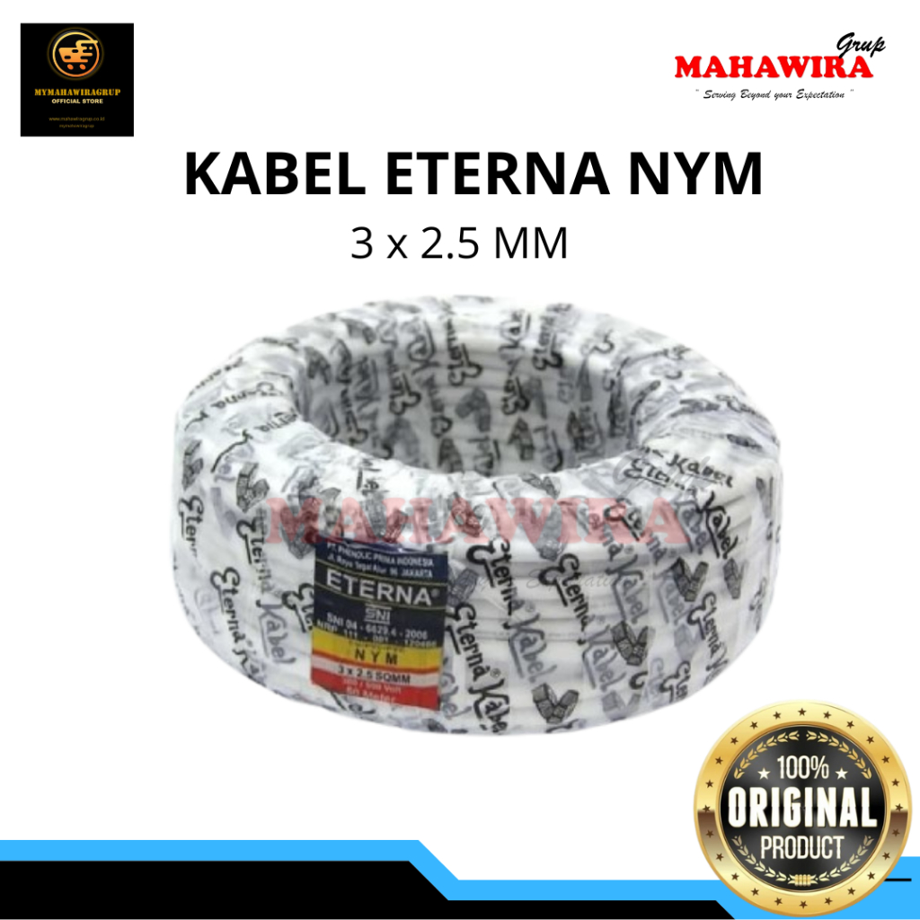 Jual Kabel Eterna NYM 3 X 2,5 mm - Kabel Listrik Per Meter | Shopee Indonesia