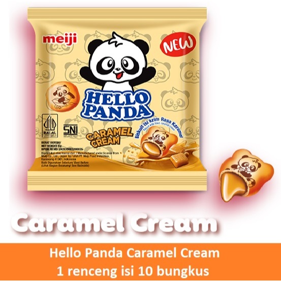 Jual hello panda biskuit caramel cream | renceng isi 10 bks | Shopee ...