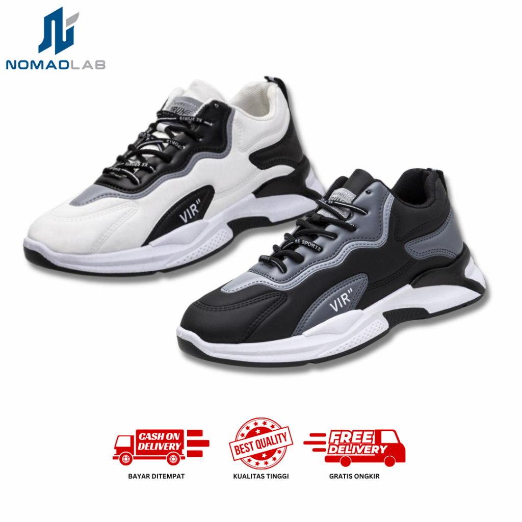 Jual Nomadlab S25 Fighter Sepatu Sneakers Jogging S25 Hitam Karet Shoes Kasual | Shopee Indonesia