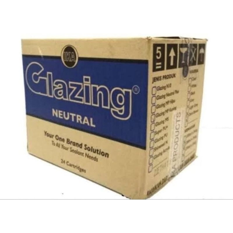 Jual Lem Kaca Silicone Sealant IKA MP Netral Glazing 1 Dus Isi 24 Pcs ...