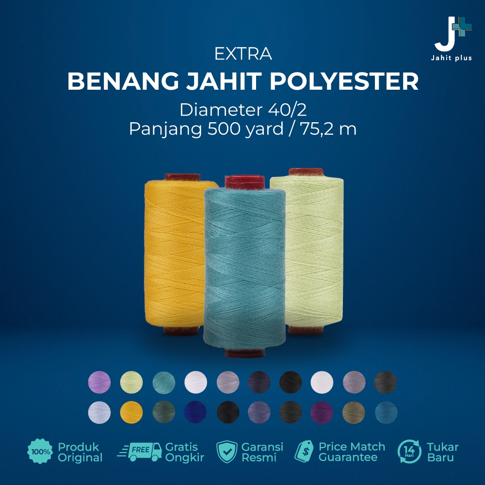 Jual Benang Jahit Polyester 500 Yard 450 Meter 40/2 Merek YAMALON - Set ...