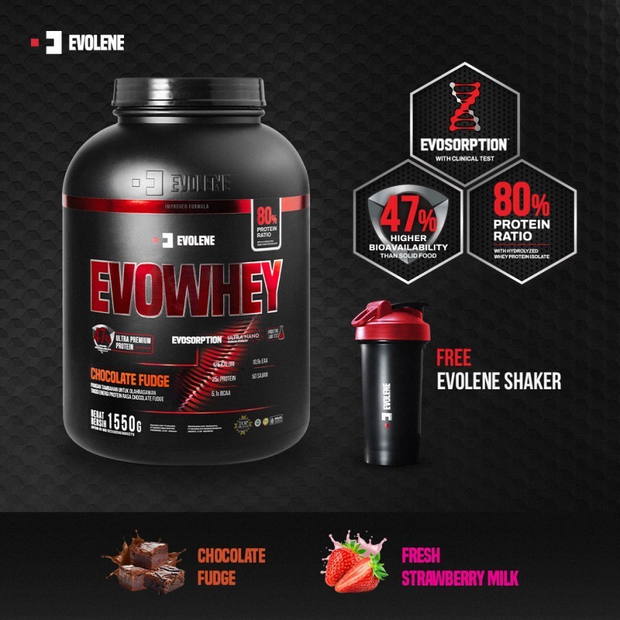 Jual EVOLENE EVOWHEY With EVOSORPTION 1550 Gram 50 Serving Sajian New ...