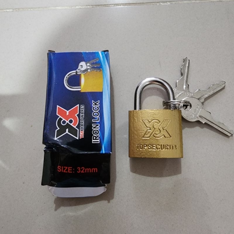Jual Gembok Kuning 30mm / GEMBOK PINTU / GEMBOK PAGAR / GEMBOK LEMARI ...