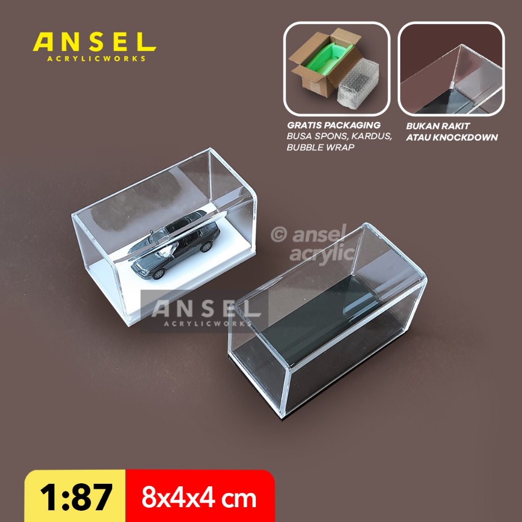 Jual ANSEL Display Diecast Acrylic Box / Kotak Akrilik Mobil skala 1:87 ...