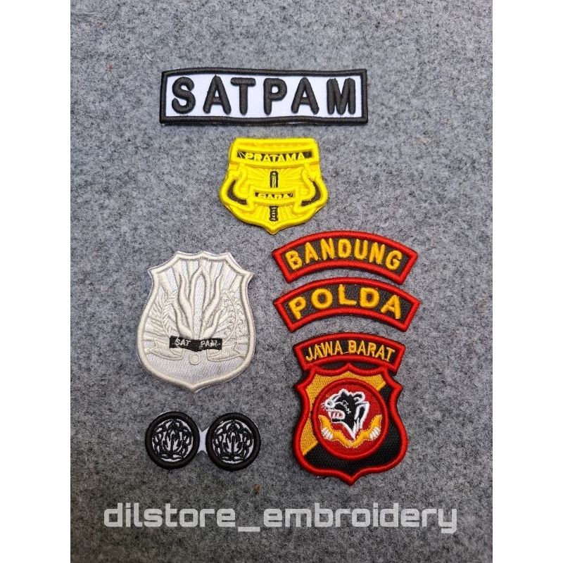Jual ATRIBUT SATPAM BORDIR LOGO SATPAM BORDIR TIMBUL 3D | Shopee Indonesia