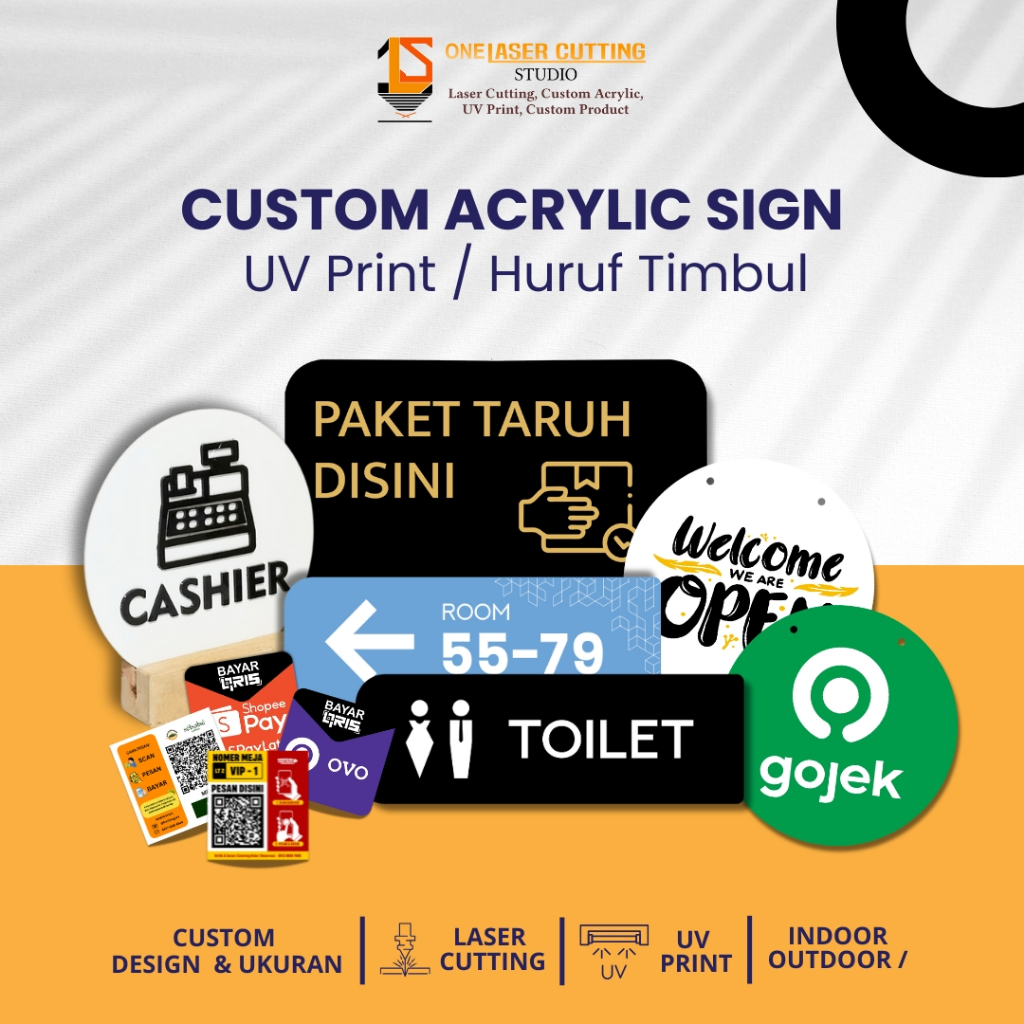Jual Custom Sign Akrilik Custom Tulisan Custom Papan Nama Ruangan ...