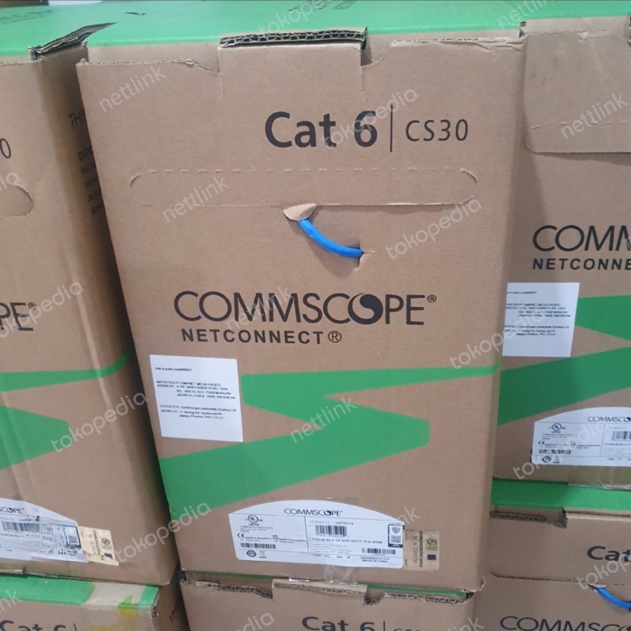 Jual Kabel LAN cat 6 100 meter AMP/ kabel data cat 6 100m AMP commscope ...