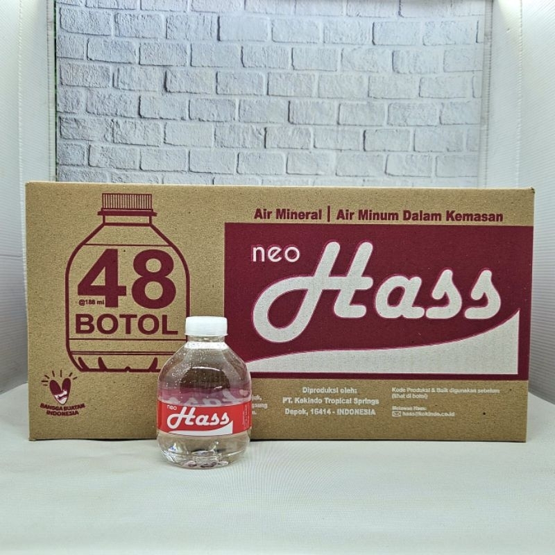 Jual Neo Hass air minum imut mini 188 ml - 1 DUS isi 48 botol | Shopee ...