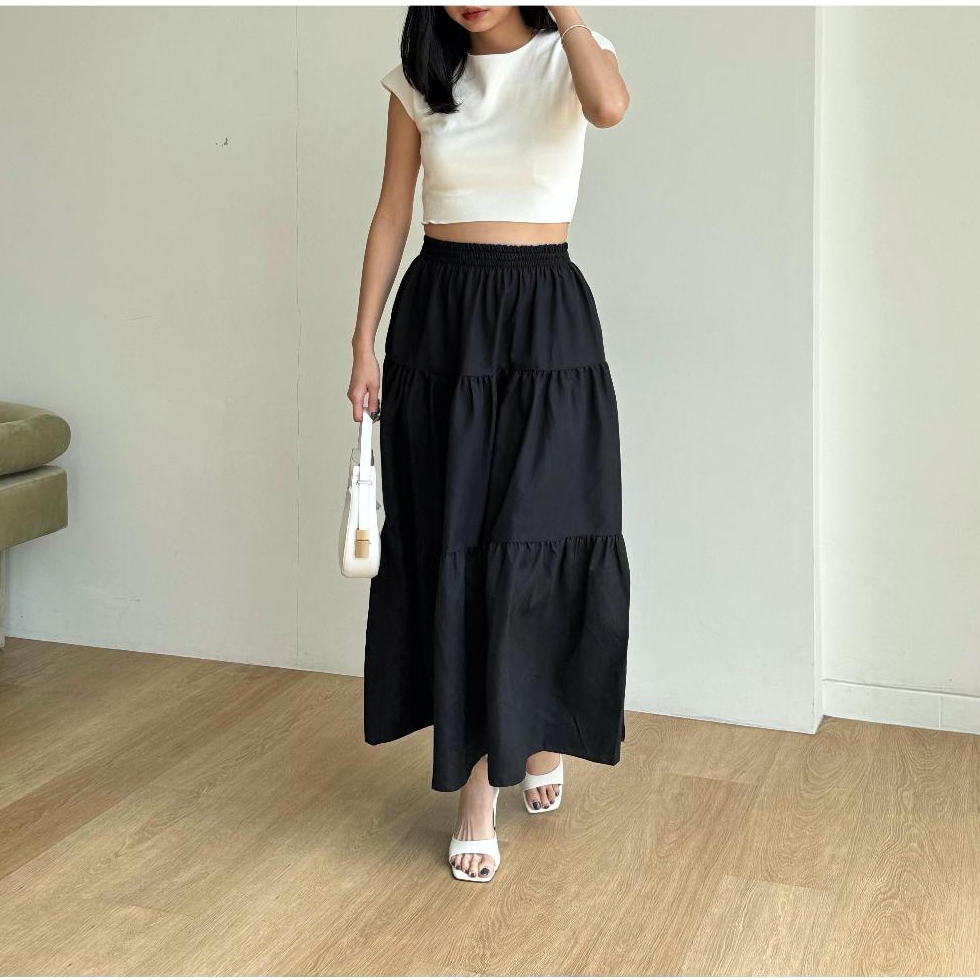 Jual Caerys - Dame Skirt - Rok Layer - Rok Rampel | Shopee Indonesia