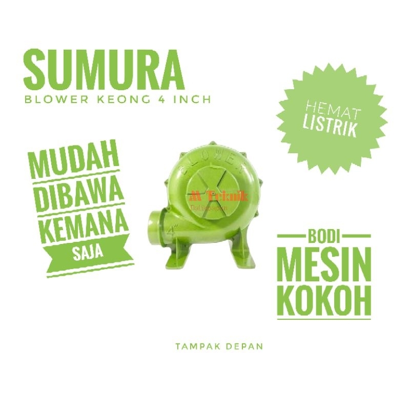 Jual Mesin Blower keong elektrik Sumura 4 inch kipas tiup angin debu ...