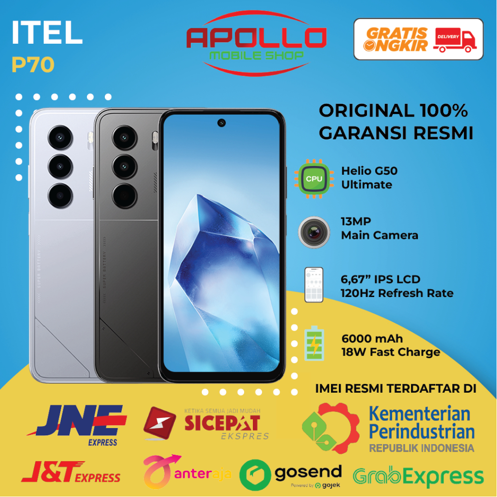 Jual ITEL P70 [8GB+128GB] - Garansi Resmi 1 Tahun | Shopee Indonesia