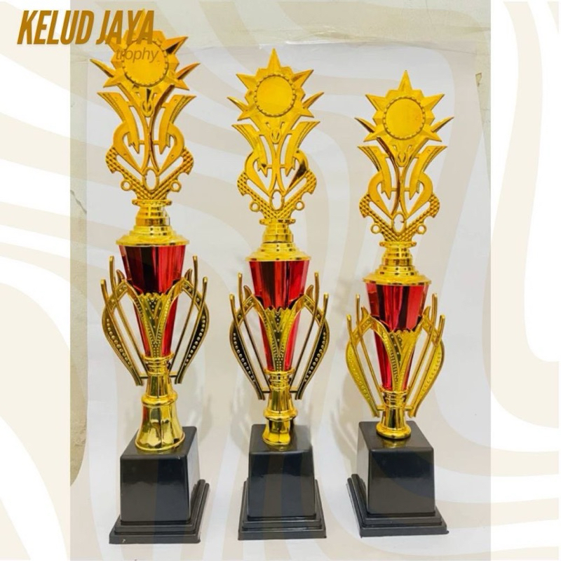 Jual Piala Keren 1 Set Cup Merah Tinggi 52 -57 cm Piala Penghargaan ...