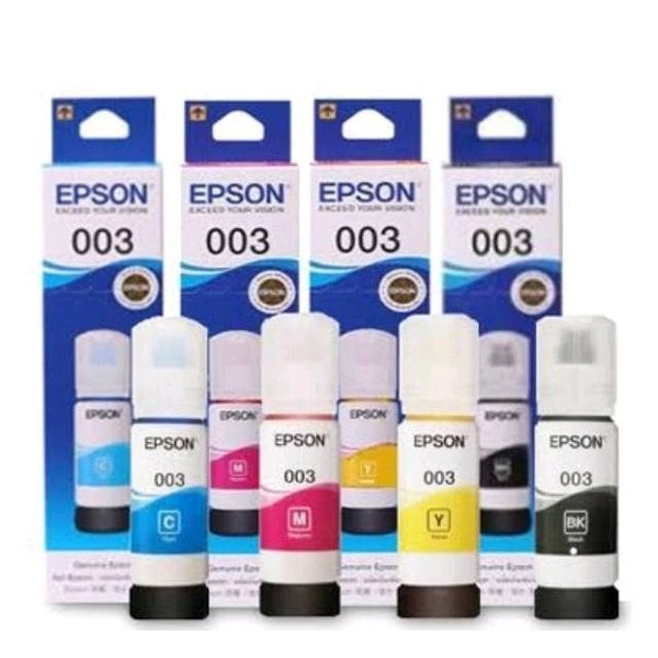 Jual TINTA EPSON 003 BLACK CYAN MAGENTA YELLOW FOR L3210 L3110 L3250 L5290 ORIGINAL / TINTA 003 ...