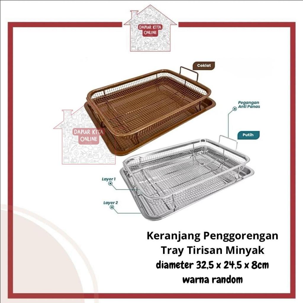Jual Keranjang Penggoreng / PENIRIS MINYAK / FOOD TRAY / STAINLESS ...