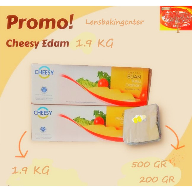 Jual Keju cheesy edam flavor processed cheese box KOTAK 1.9kg ORIGINAL ...