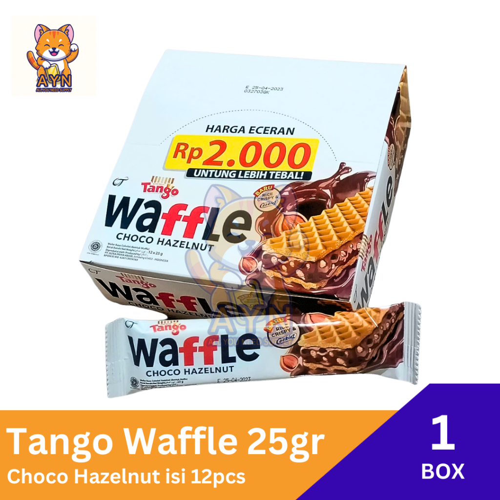 Jual Tango Waffle Choco Hazelnut 25 gr [ 1 box isi 12 pcs ] | Shopee ...
