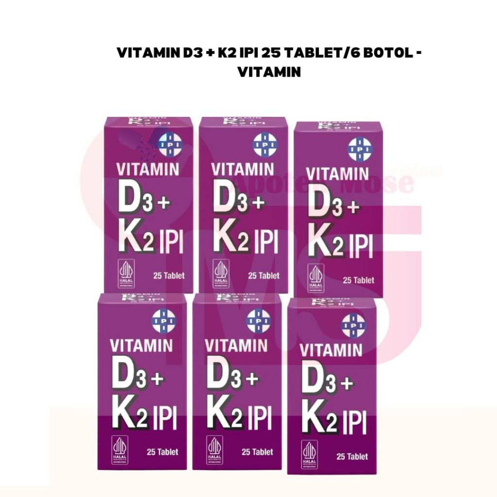 Jual VITAMIN D3 + K2 IPI 25 TABLET/6 BOTOL - VITAMIN | Shopee Indonesia