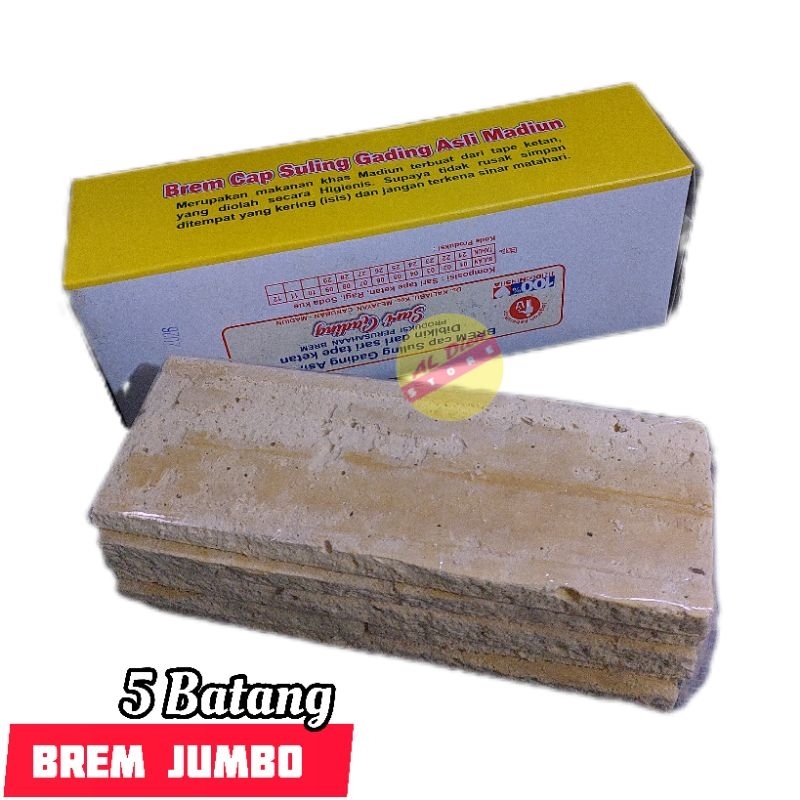 Jual Brem Original Khas Madiun Isi 5 Batang Jumbo Cap Suling Gading ...