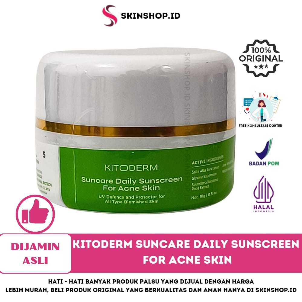 Jual Kitoderm Suncare Daily Sunscreen for Acne Skin 10gr Original ...