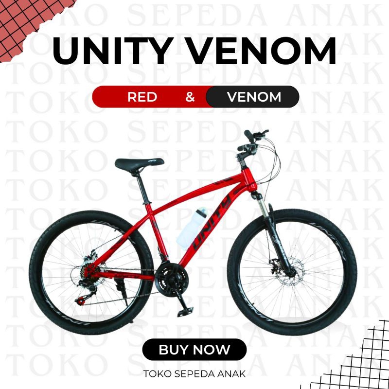 Jual SEPEDA GUNUNG DEWASA MTB 26 INCH UNITY BIKE VENOM (Free Botol Minum) | Shopee Indonesia