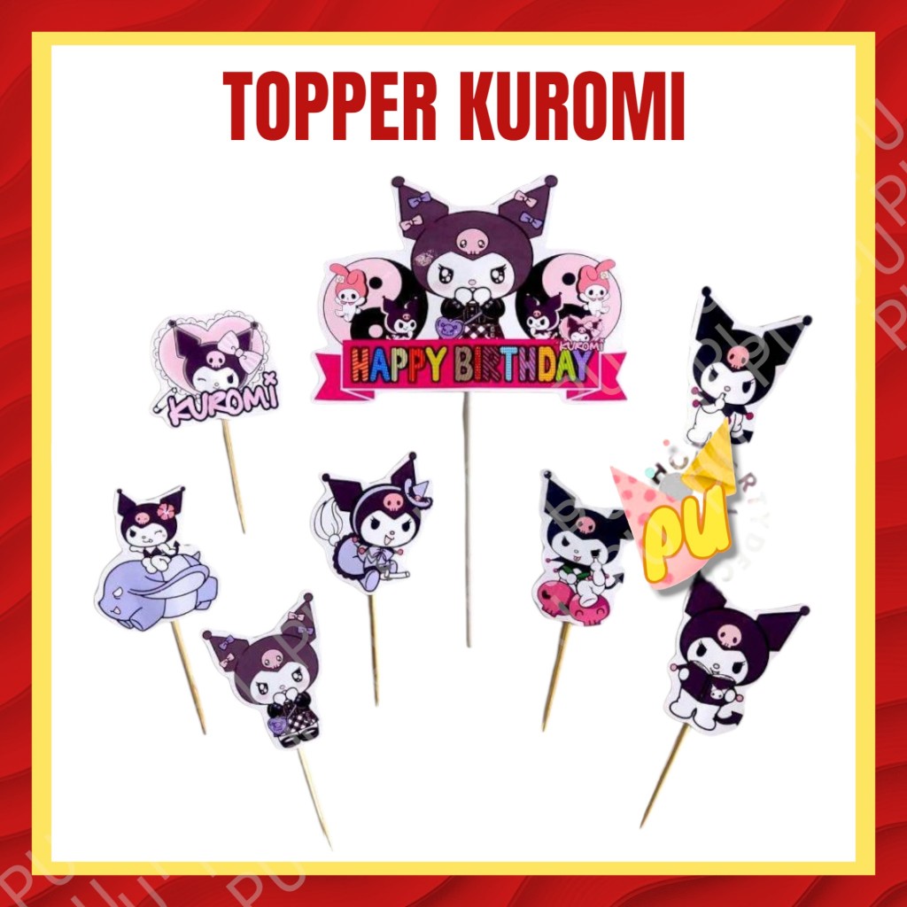 Jual Topper KUROMI / Topper Kue Sanrio Kuromi | Shopee Indonesia