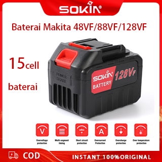 Jual SOKIN Tools 128VF Baterai Impact Baterai Bor 88VF Makita battery 4 ...