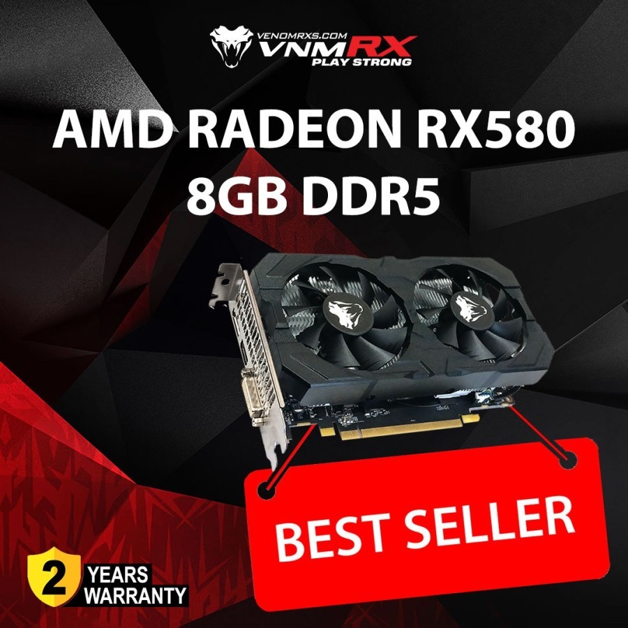 Jual VENOMRX RADEON RX 580 8G D5 256 bit VGA Card Venom RX 8GB RX580 ...