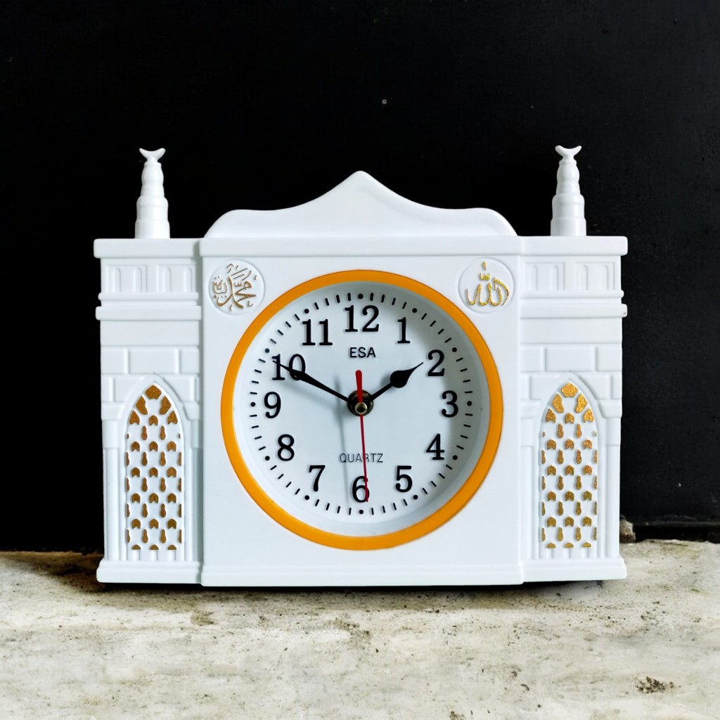 Jual ESA Jam Dinding Bunyi Adzan Tiap Jam Bentuk Kabah Masjid Warna ...