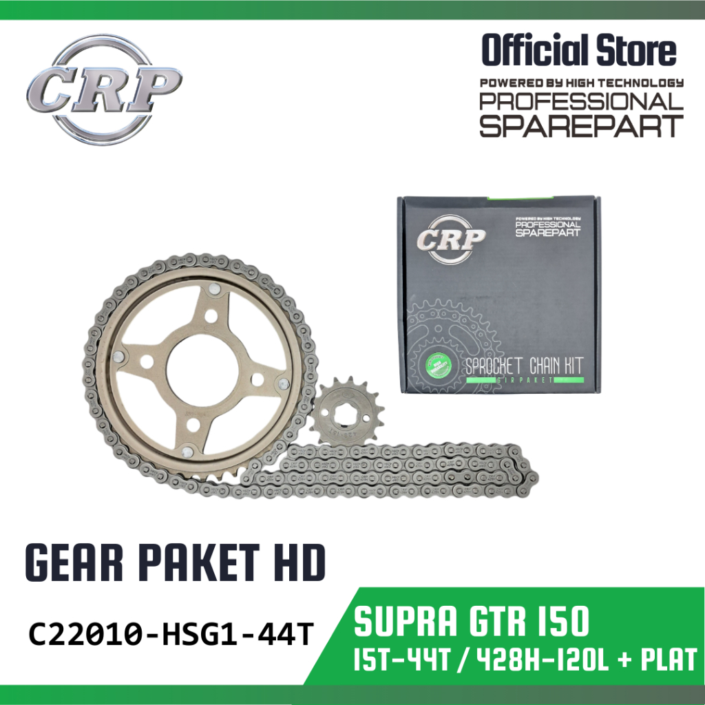 Jual CRP untuk Honda Supra GTR 150 - Gear Set 15T-44T/428H-120L+Plat ...