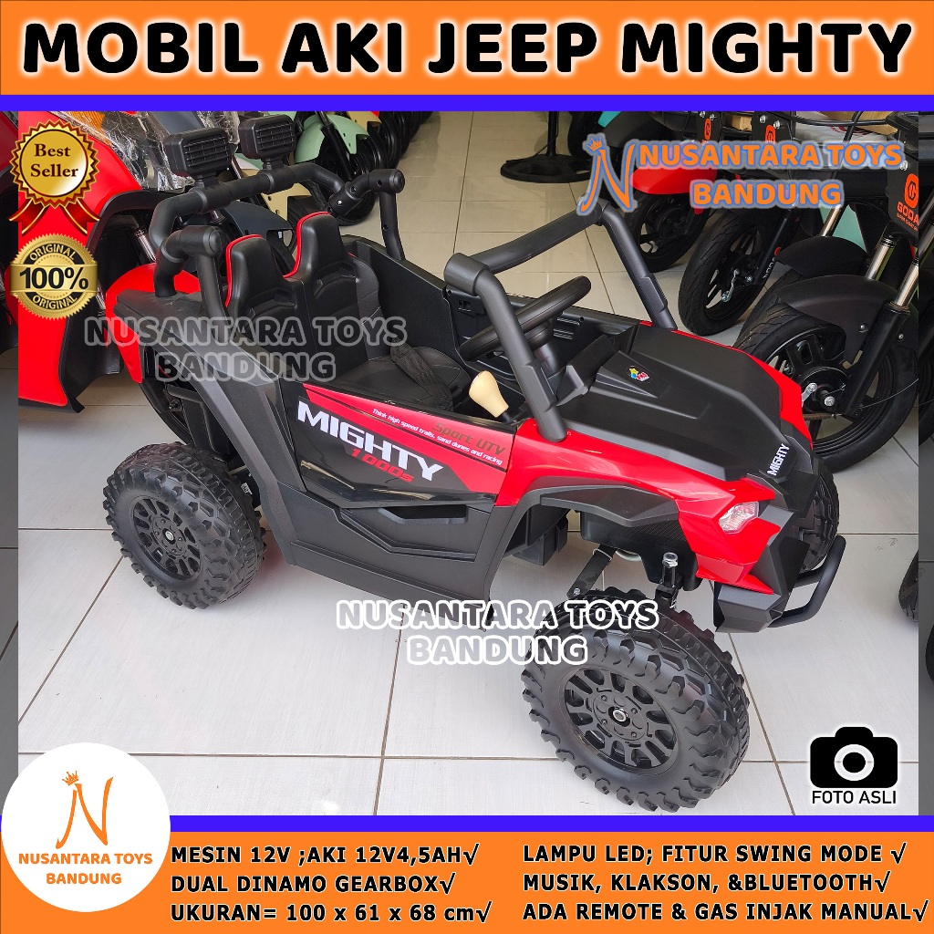 Jual Mobil Aki Anak Jeep Ban Karet Savox Mighty Original PMB M9388 M ...
