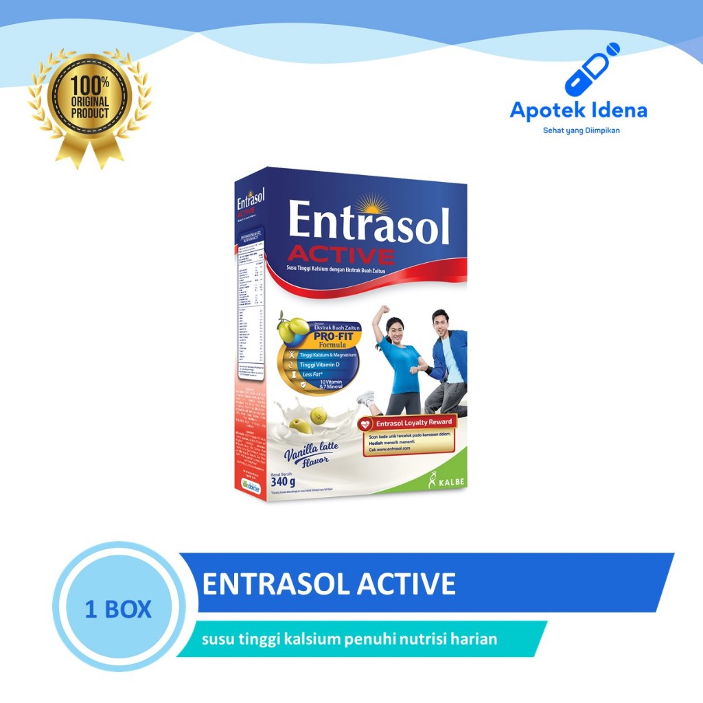 Jual ENTRASOL ACTIVE PROFIT VANILA COKLAT 340 GR SUSU DEWASA 340GR ...