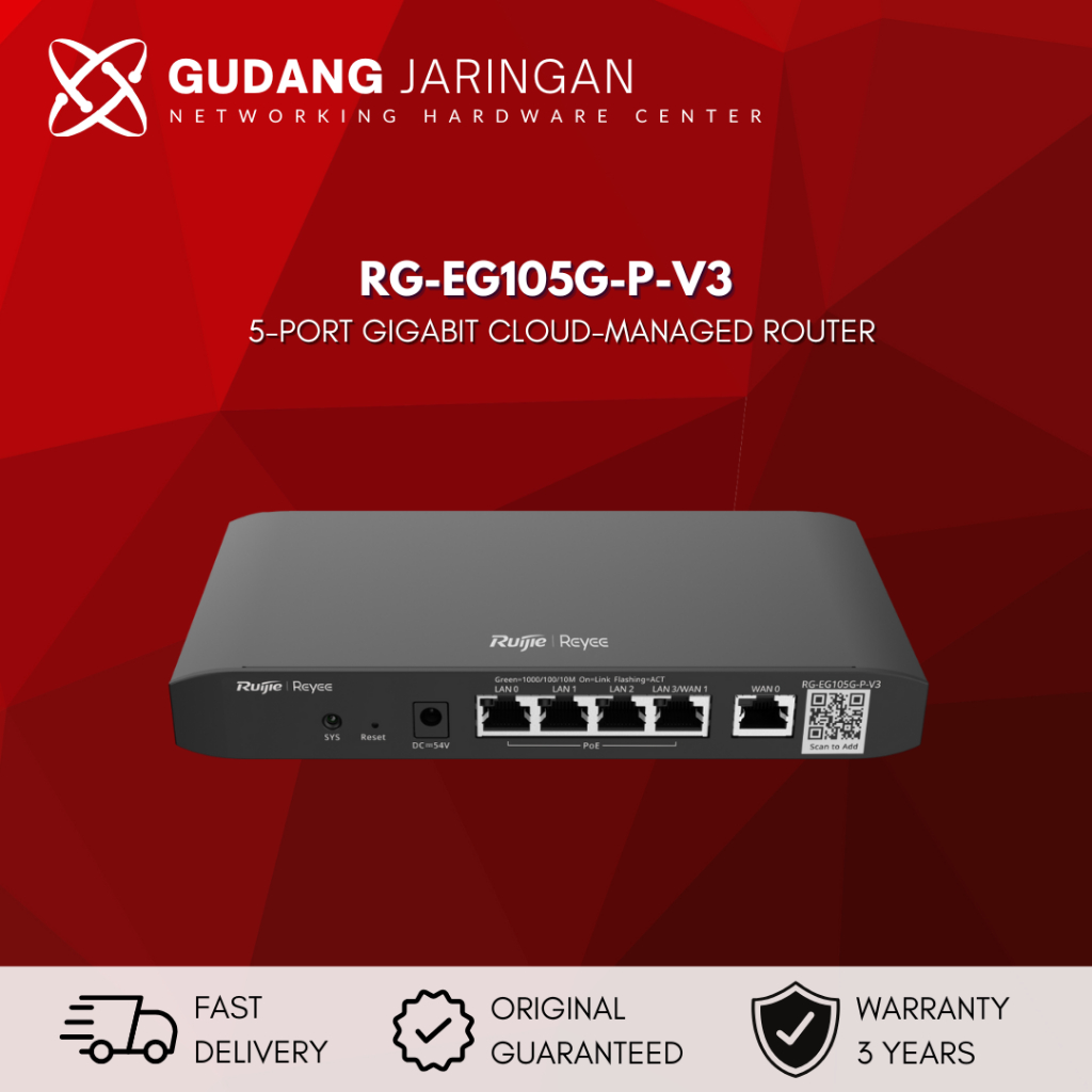 Jual REYEE RG-EG105G-P-V3 Cloud Managed PoE Router | Shopee Indonesia