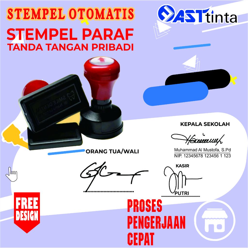 Jual Stempel Flash Custom Tanda Tangan , Stempel TTD, Stempel Paraf ...