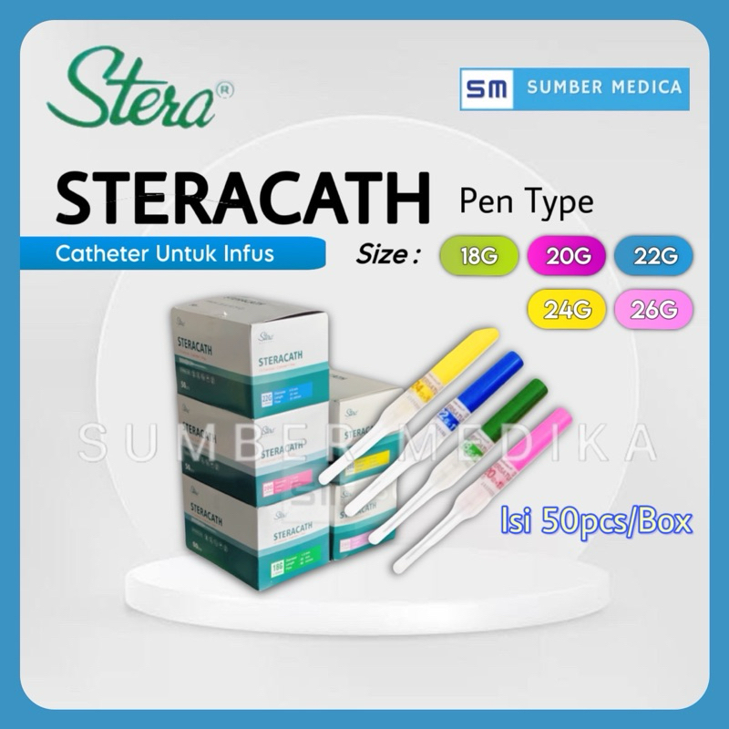 Jual STERACATH Stera I.V. Catheter (Per Pcs) Ukuran 18G, 20G, 22G, 24G ...