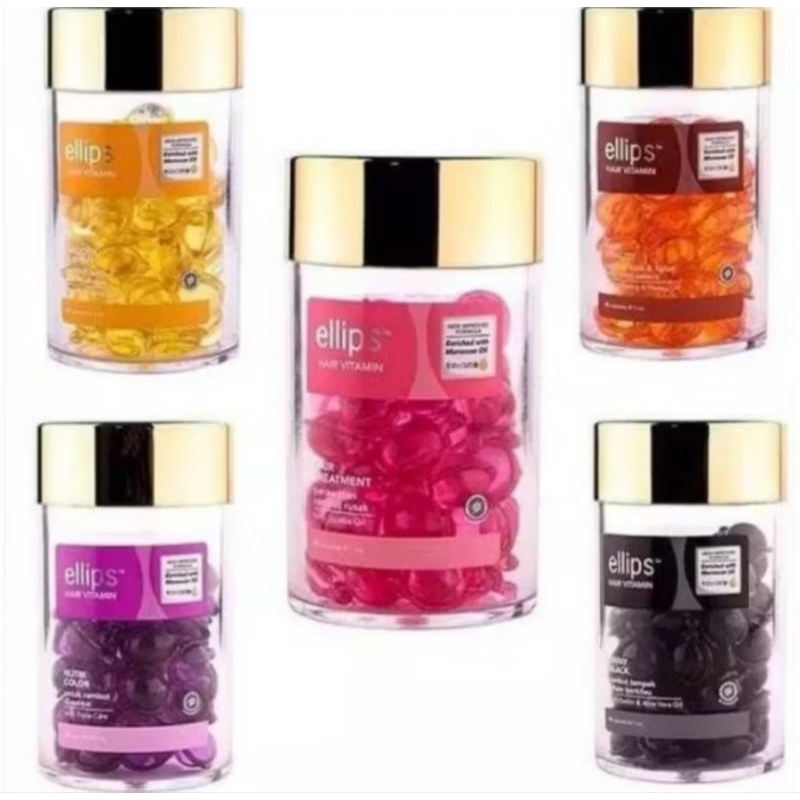 Jual Ellips vitamin rambut kemasan botol isi 50pcs | Shopee Indonesia