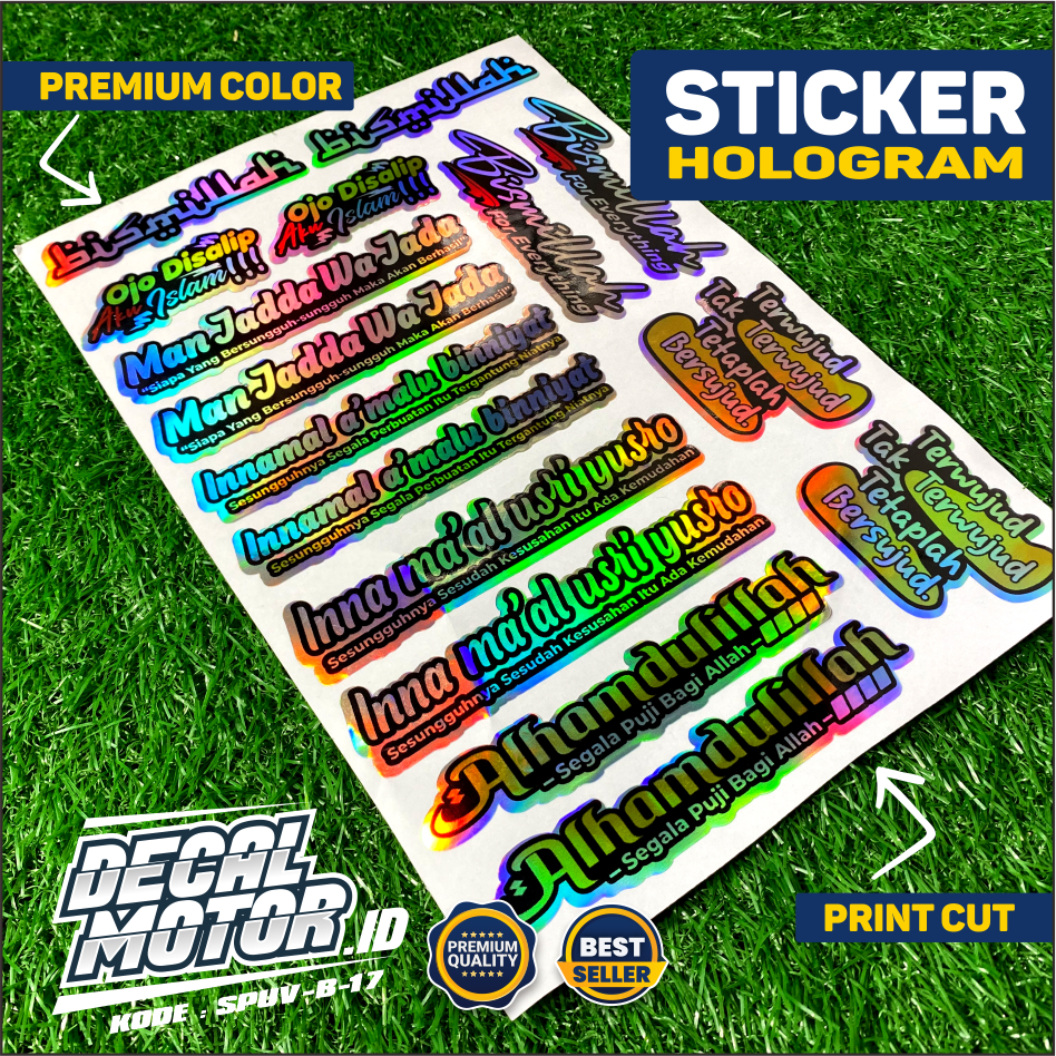 Jual (SPESIAL)STICKER PACK QUOTES ISLAMI MAN JADDA WA JADA BISMILLAH ...