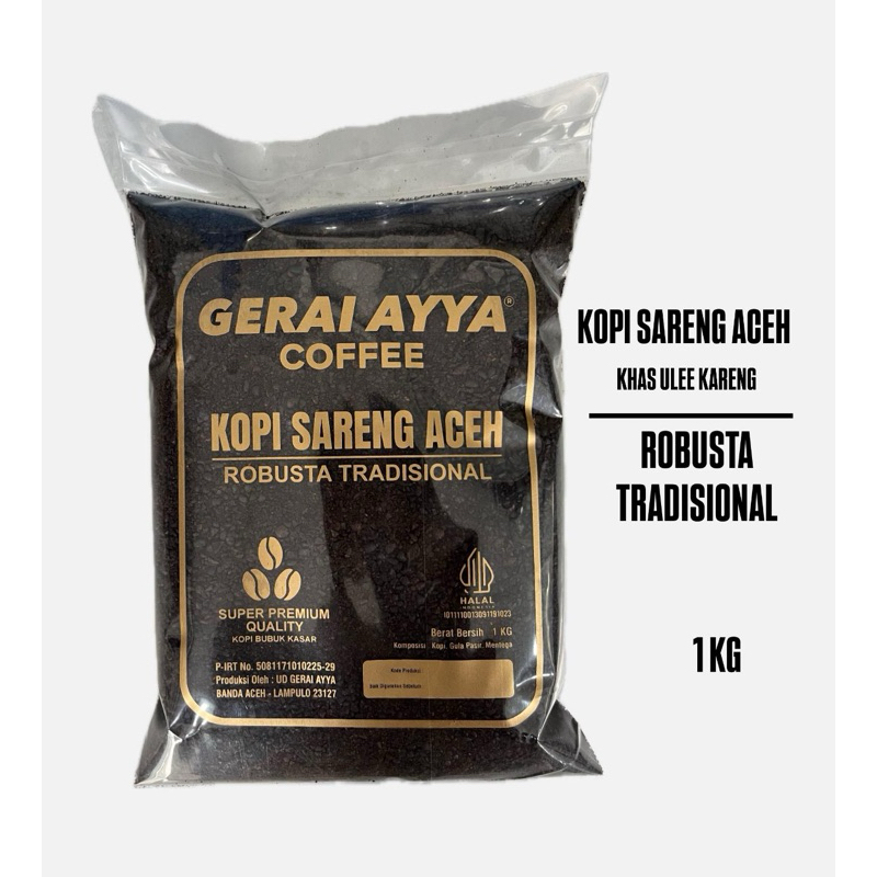 Jual KOPI SARENG ACEH 1 kg ( ROBUSTA TRADISIONAL ) BUBUK KASAR | Shopee ...